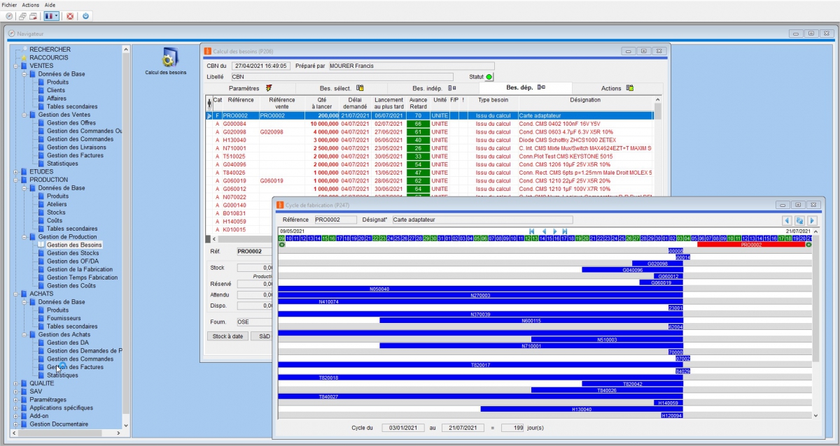 Production – Excalibur ERP par OC2I